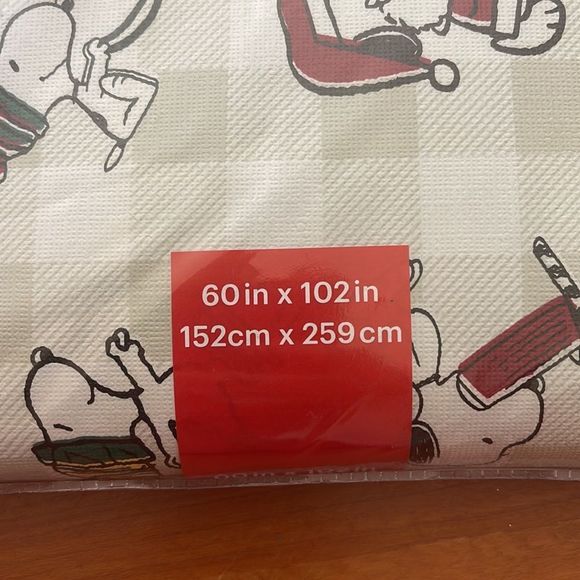 Peanuts | Dining | New Christmas Snoopy Tablecloth 6 X 02 | Poshmark